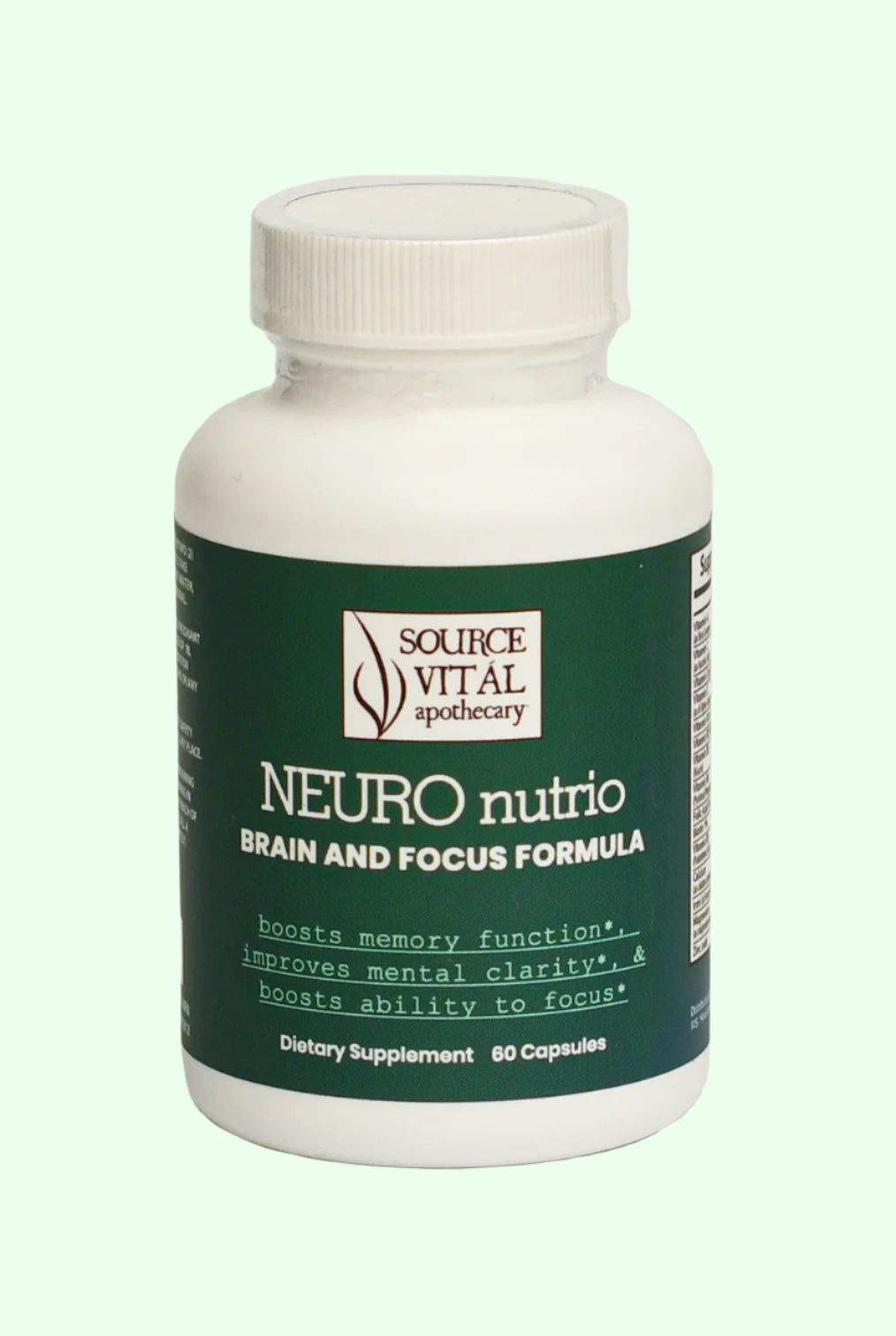 Neuro Nutrio Brain & Focus Nutritional Supplement for Mental Clarity – Source Vitál Apothecary