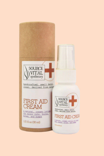 First Aid Cream, a Natural Remedy to Soothe Burns, Cuts & Rashes