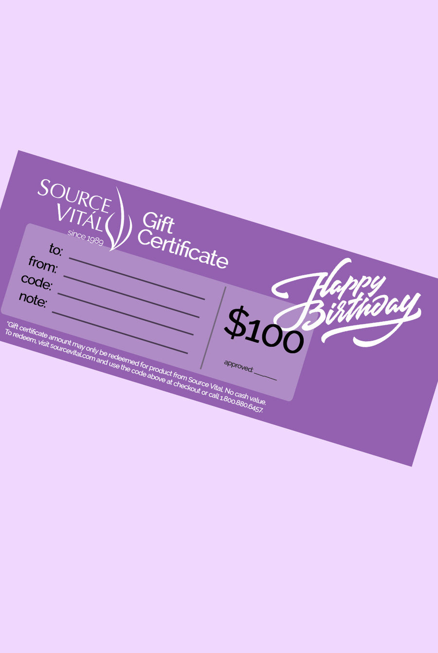 Source Vitál Gift Certificates - The Perfect Gift – Source Vitál Apothecary