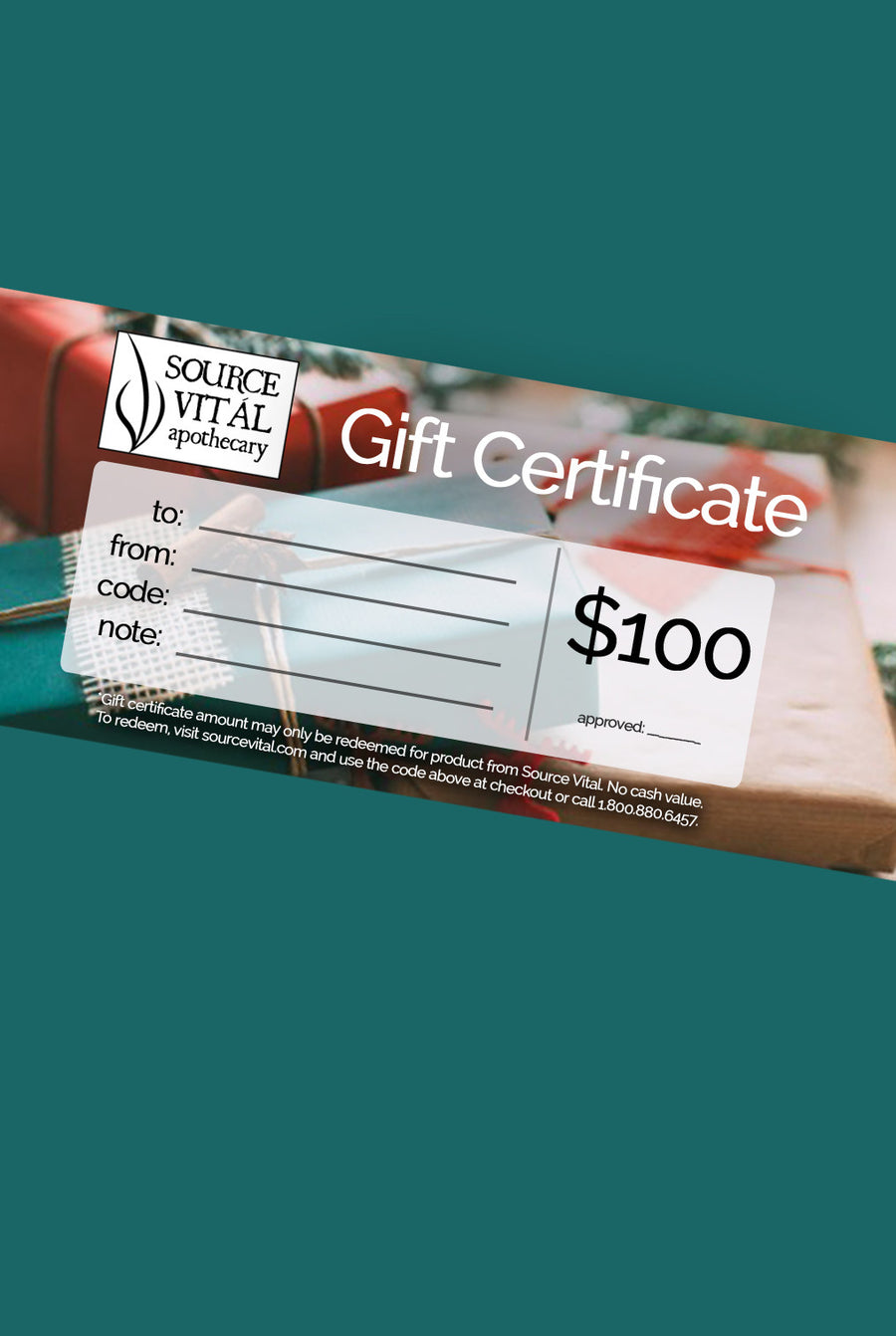 Source Vitál Gift Certificates - The Perfect Gift – Source Vitál Apothecary